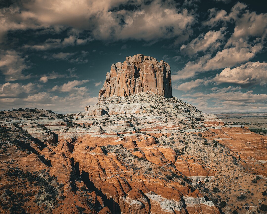 Birds Eye View of Square Butte | Arizona | Wall Art Decor | Unframed ...