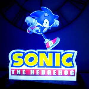 Sonic the Hedgehog Lamp LED Bedroom Wall Decoration Table | Etsy