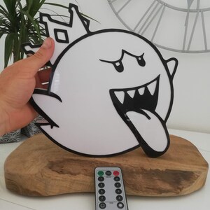 King Boo Lamp, Room Decor, Wall Lamp, Bedside Lamp, Neon, Nintendo ...
