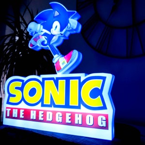 Sonic the Hedgehog Lamp LED Bedroom Wall Decoration Table | Etsy