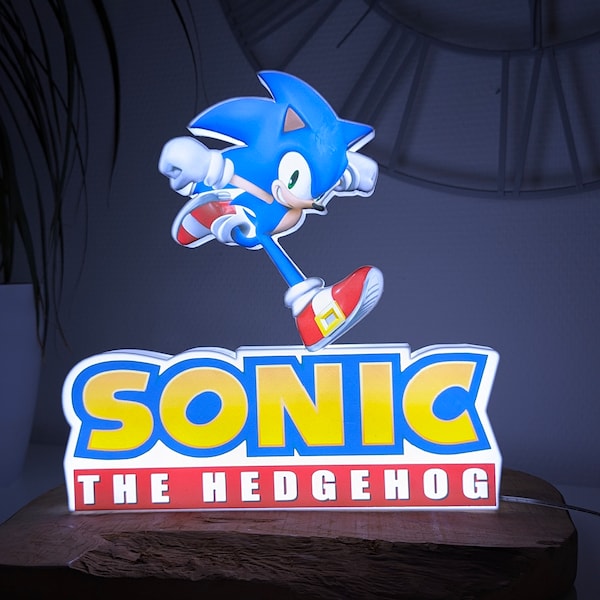 Sonic the Hedgehog Lamp - Etsy