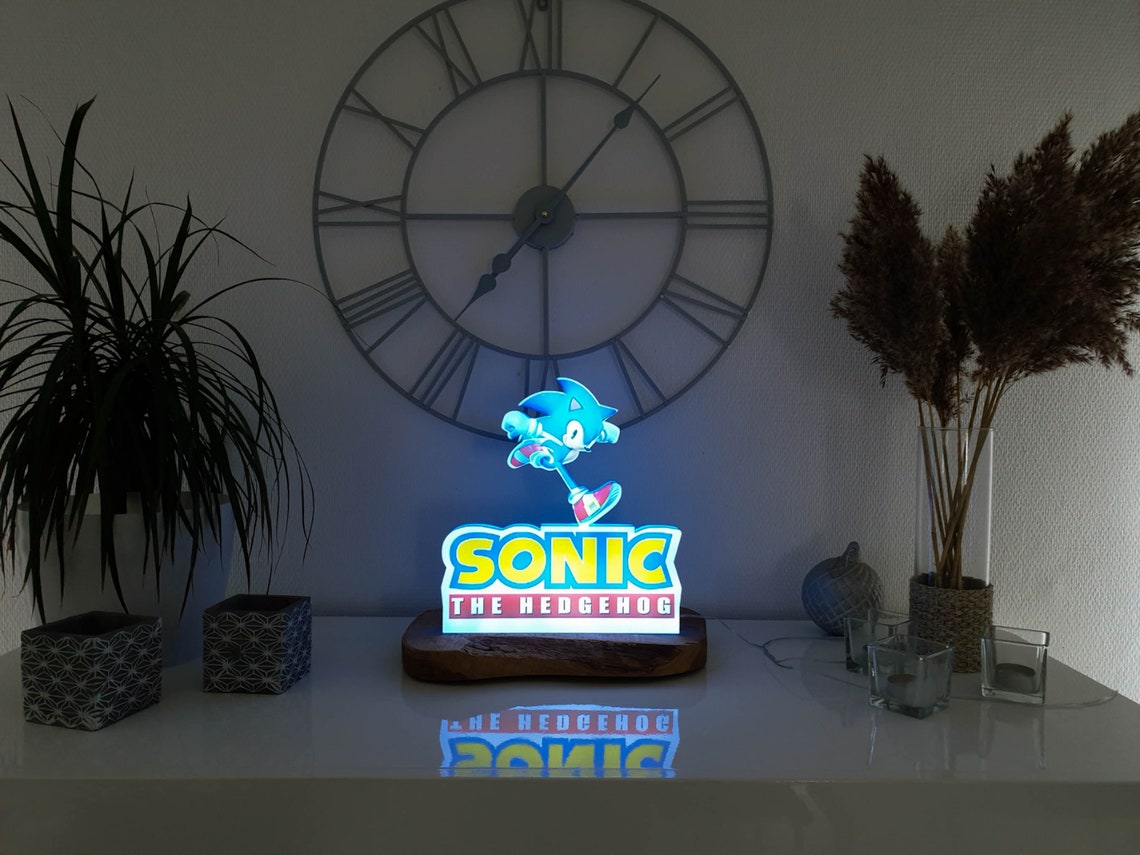 Sonic the Hedgehog Lamp LED Bedroom Wall Decoration Table | Etsy