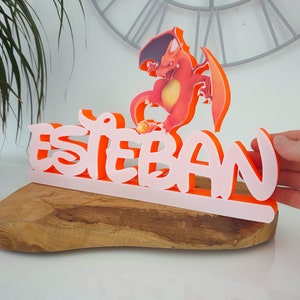 Lamp, Charizard, Custom Name, Pokémon - Etsy