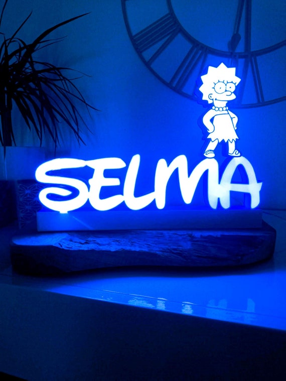 Lamp Lisa Simpson Personalized Name Led 3D Printing - Etsy