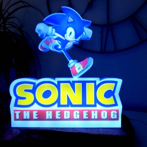 Sonic the Hedgehog Lamp LED Bedroom Wall Decoration Table | Etsy