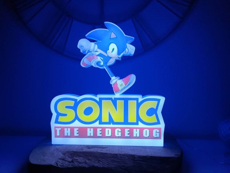 Sonic the Hedgehog Lamp LED Bedroom Wall Decoration Table - Etsy