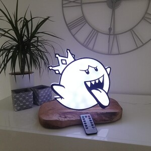 King Boo Lamp, Room Decor, Wall Lamp, Bedside Lamp, Neon, Nintendo ...