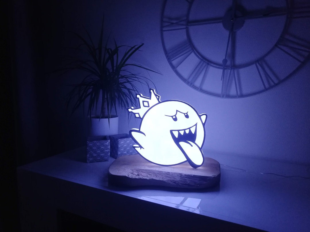 King Boo Lamp, Room Decor, Wall Lamp, Bedside Lamp, Neon, Nintendo ...