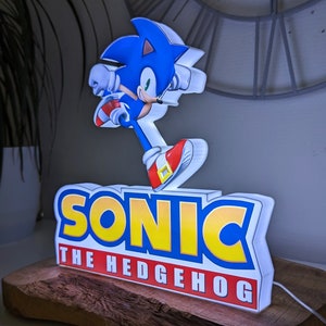 Sonic the Hedgehog Lamp, LED, Bedroom Wall Decoration, Table Lamp ...