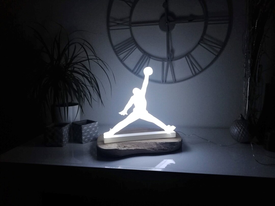 Jordan Lamp, Jordan Led Lamp, Jordan Custom Night Light, Jordan Bedroom ...