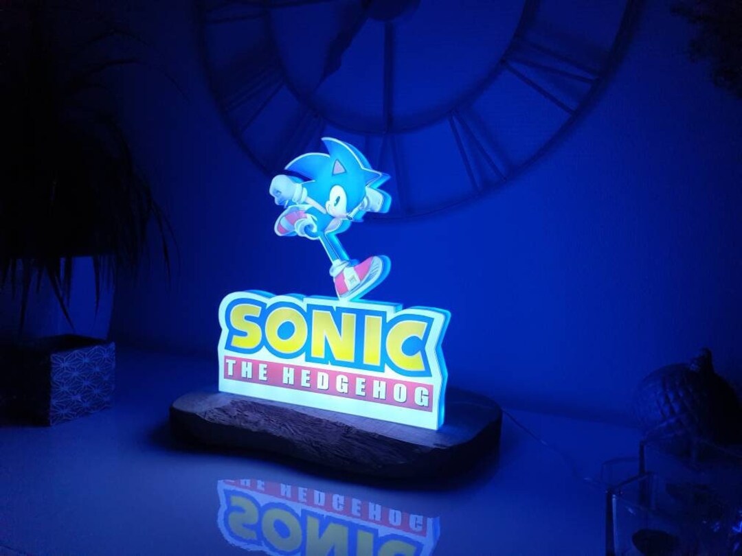 Sonic the Hedgehog Lamp LED Bedroom Wall Decoration Table - Etsy