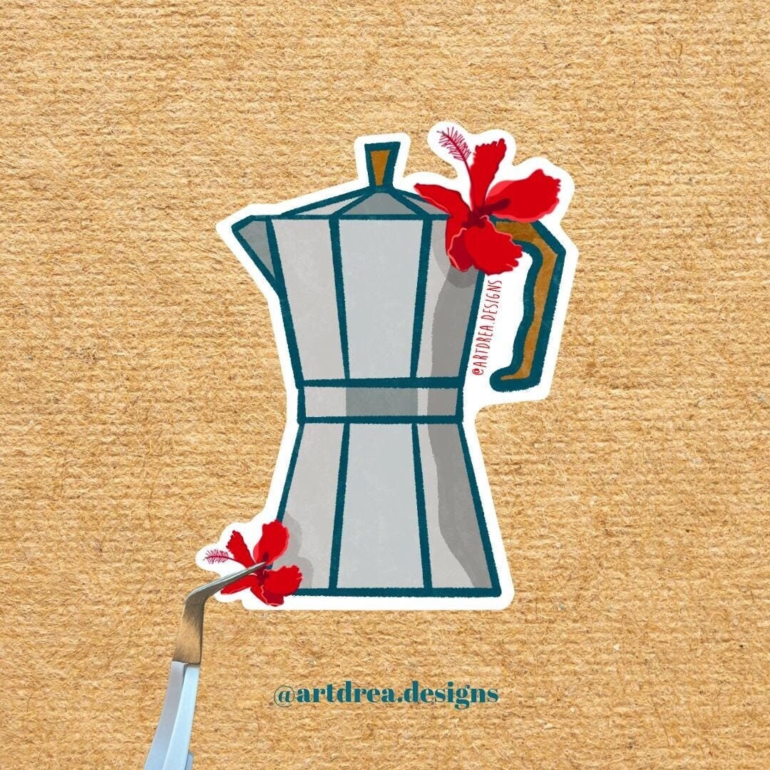 Greca Amapola 4 Sticker Amapola Café Coffee Hibiscus Flower Caribbean ...
