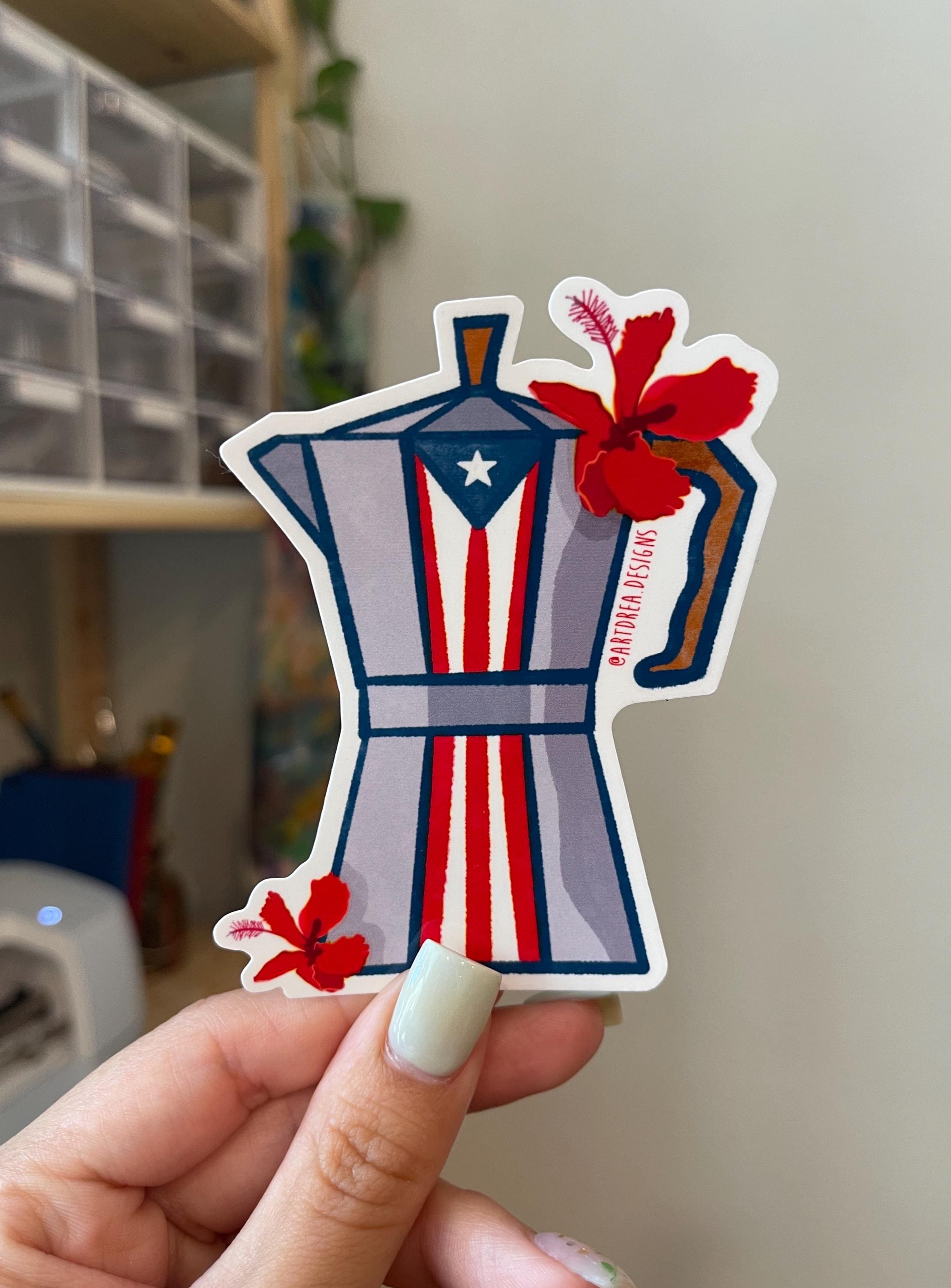 Bori Greca Amapola 4 Sticker Amapola Puerto Rico PR Boricua Café Coffee ...