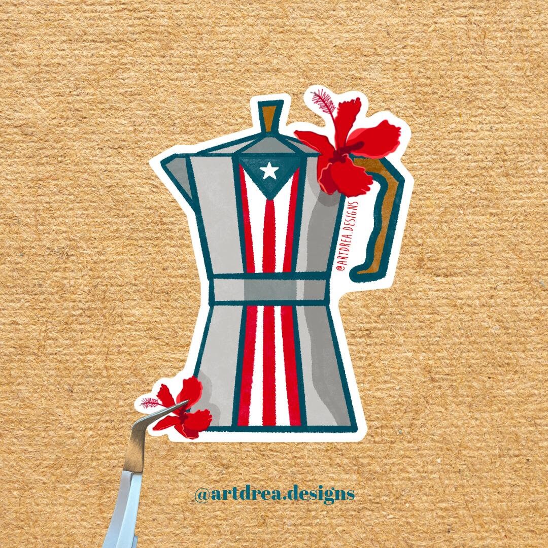 Bori Greca + Amapola 4" Sticker | Amapola | Puerto Rico | PR | Boricua ...