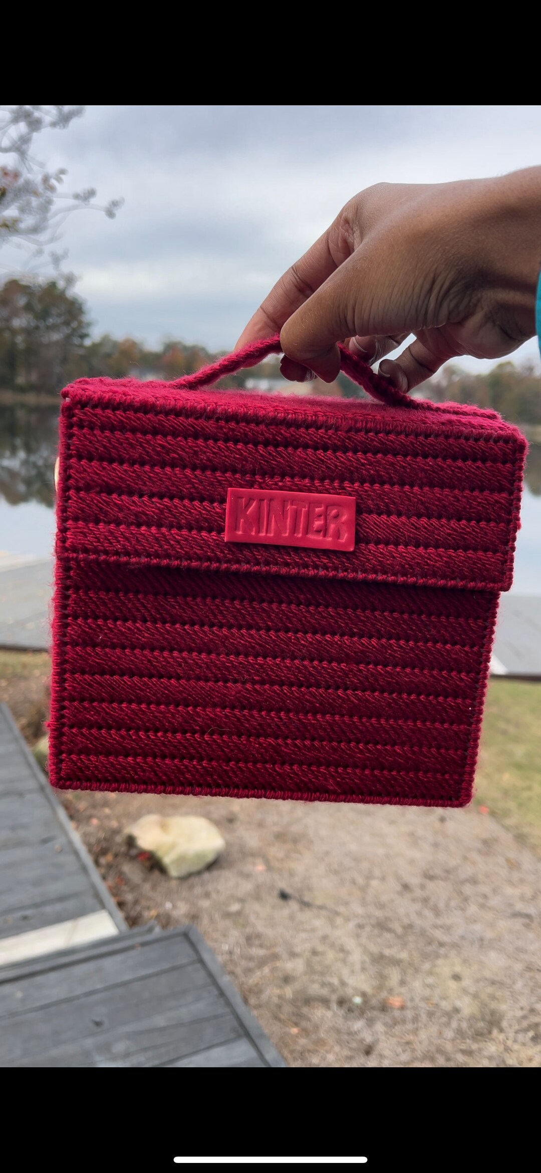 Cranberry Red Bag / Multi Color Bag/hand Woven Bag/crochet Bag/designer ...