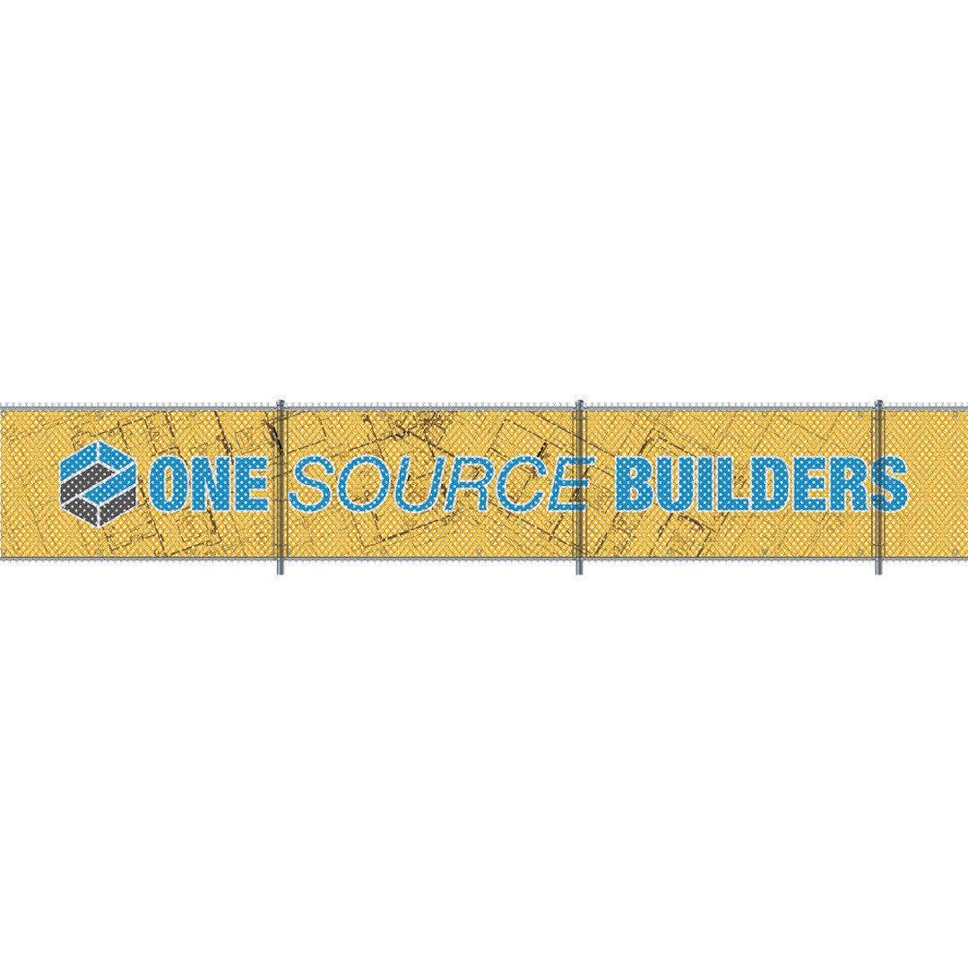 Custom Mesh Banner, Fence Banner, Construction Banner, Full Color ...