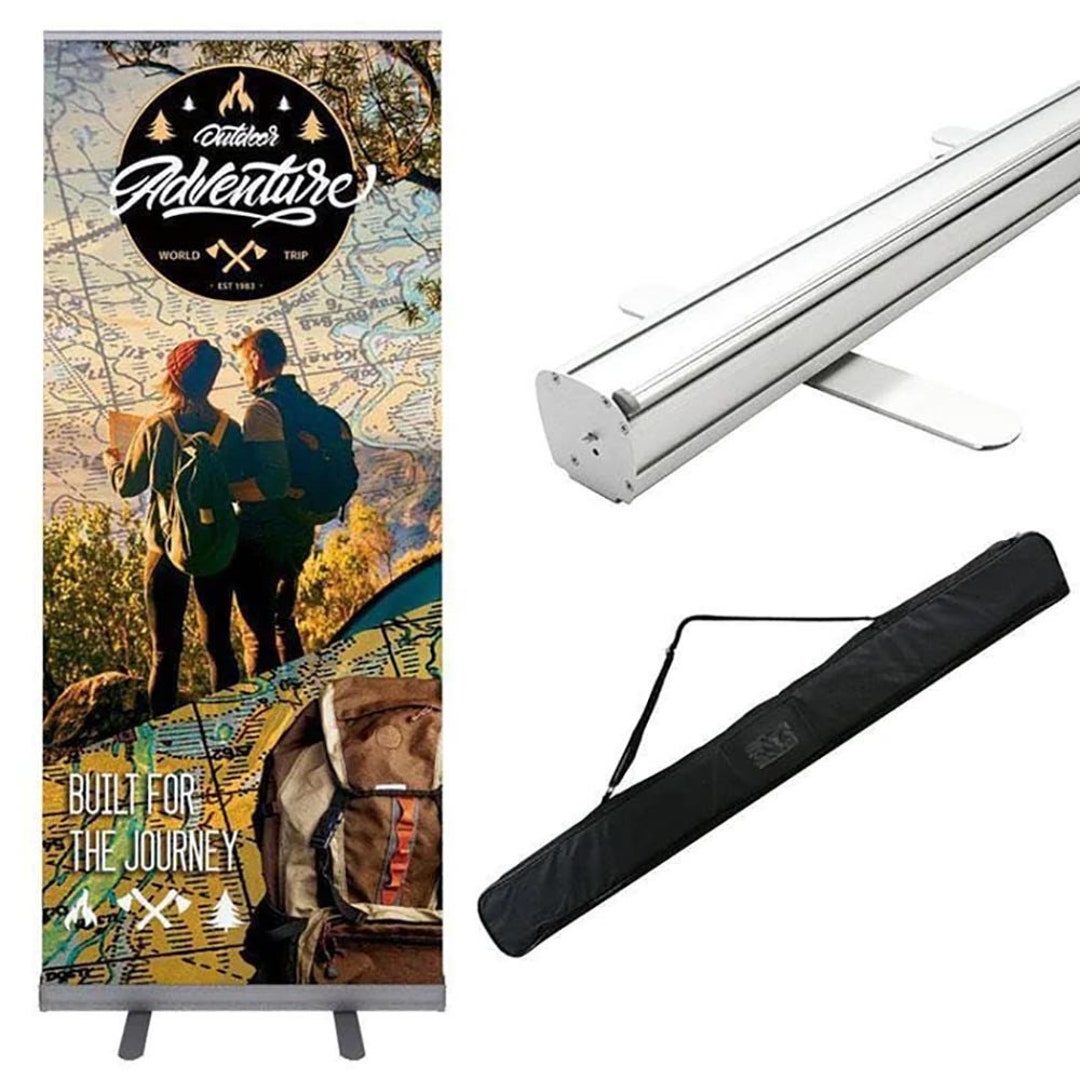 Retractable Banner Stand - Complete Rollup System With Print & Carrying ...