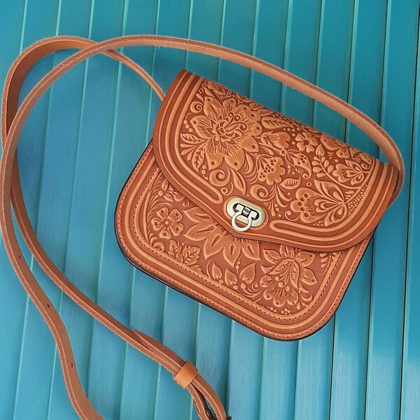 Embossed Leather Bag - Etsy