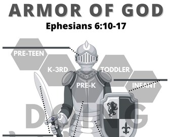 Armor of God Coloring Wheel Sunday School Bible Class - Etsy