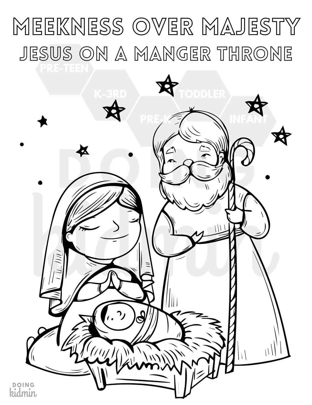 Meekness Over Majesty.coloring Sheet - Etsy