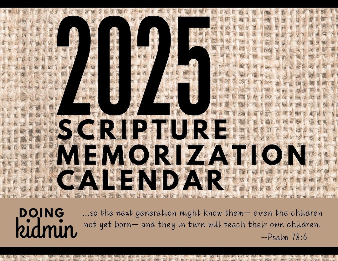 2025 Scripture Memorization Calendar - Etsy