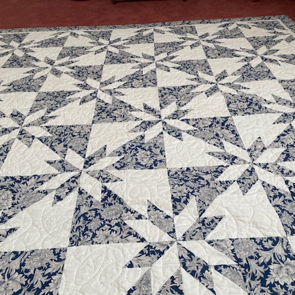 Blue Star Quilt - Etsy