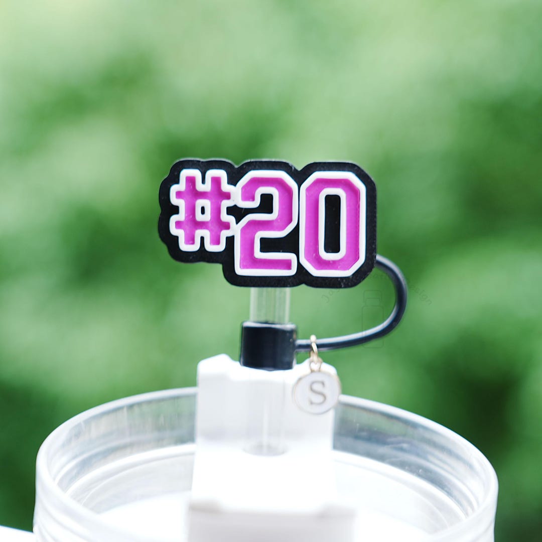 Custom Number Straw Topper, Personalized Number Straw Cap for Stanley ...