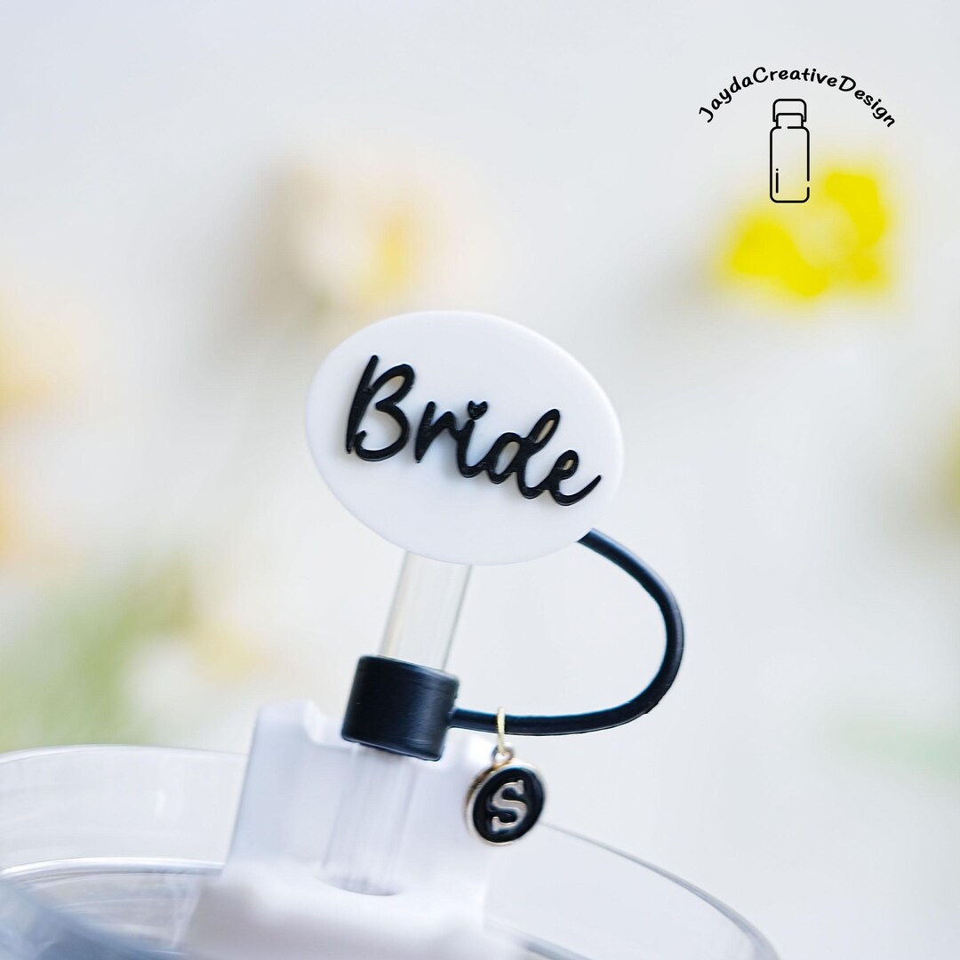 Bride Wedding Stanley Straw Topper,3d Print Charms for Wedding Favors ...