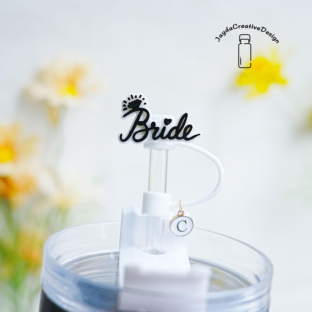 Bride Wedding Stanley Straw Topper,wedding Water Bottle Cup Accessories ...