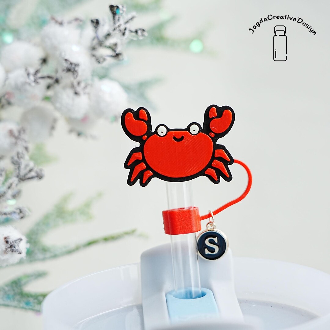 Cute Crab Stanley Straw Toppers,straw Hat for Stanley Cup,tumbler Straw ...