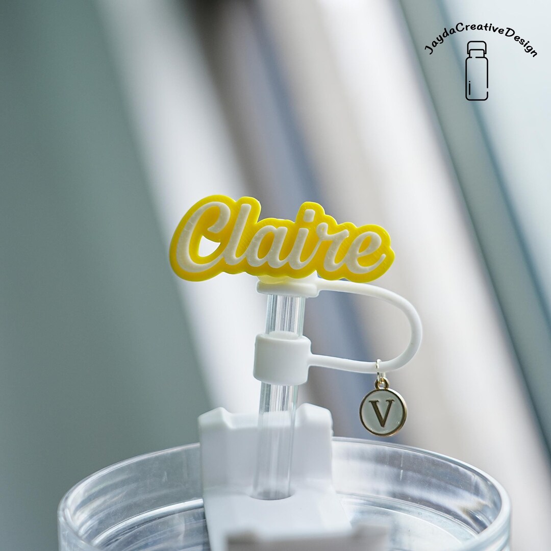 Custom Text Straw Topper With Letters Charms,personalized Name Straw ...