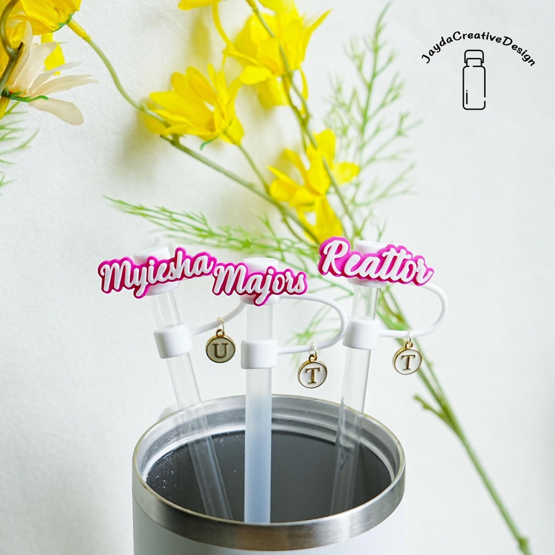 Custom Name Straw Topper for Stanley Cup,personalized Text Straw Cap ...