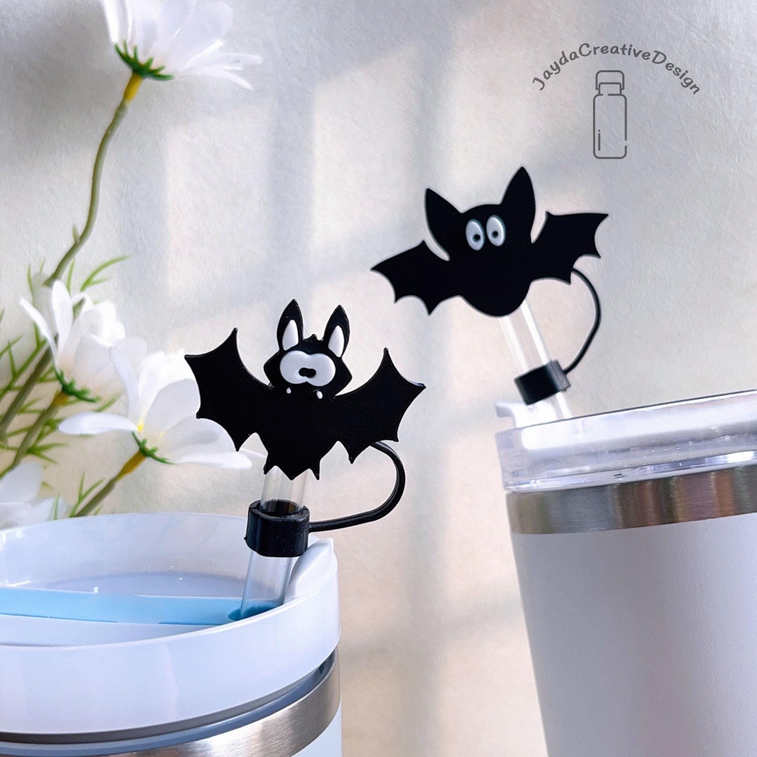 Cute Bat Straw Topper/stanley Cup Straw Topper/water Bottle Straw Cover ...
