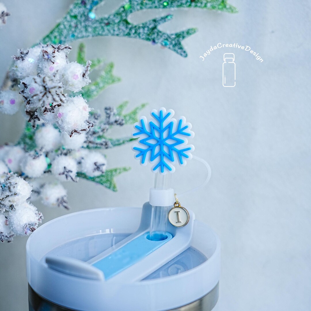 3D Printed Snowflake Straw Cap,christmas Drink Straw Topper With ...