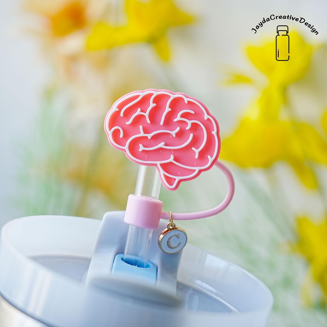 Brain Straw Dust Cap,straw Cover for Nurse,docotor Drink Dust Straw Cap ...