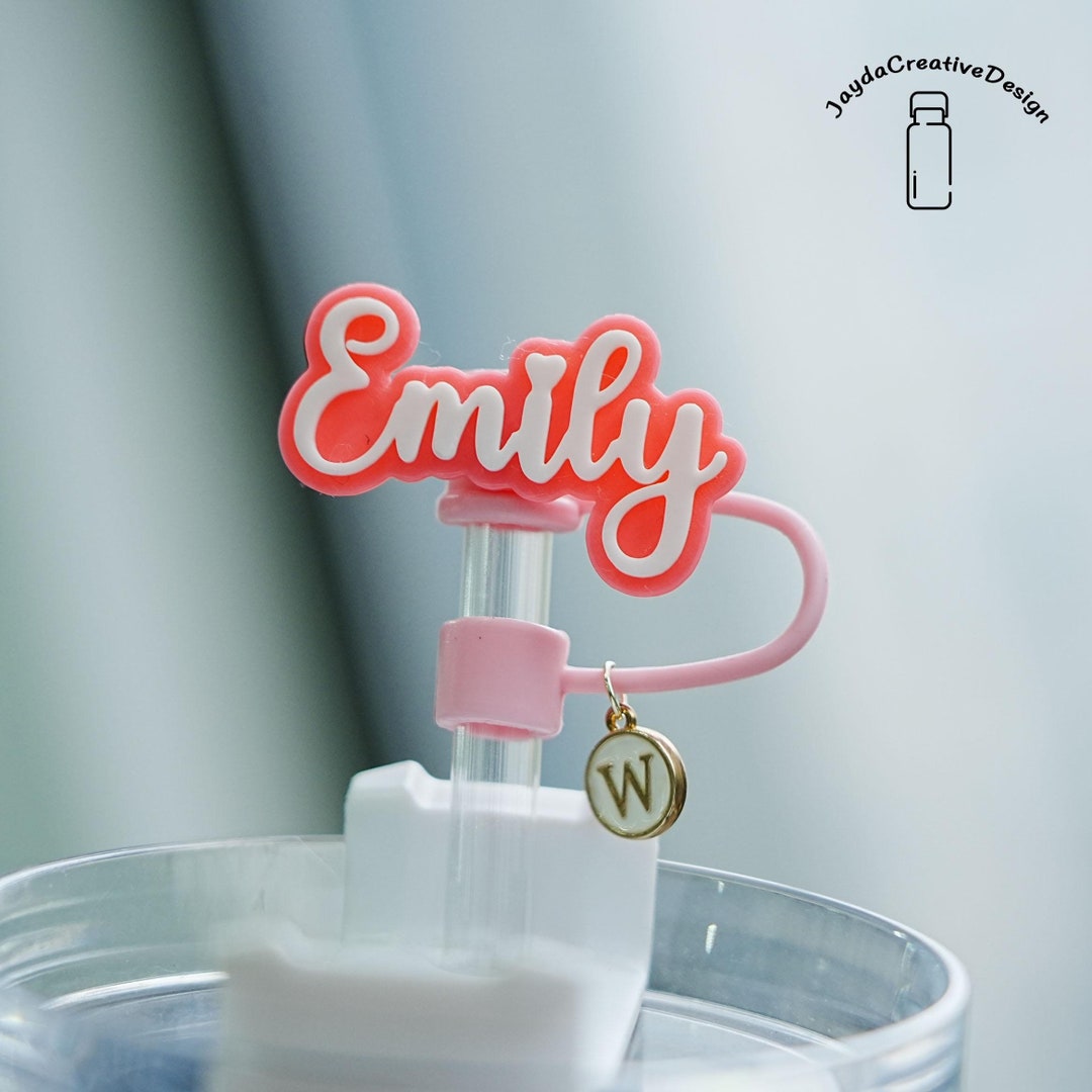 Personalized Name Straw Toppers With Letters Charms - Etsy