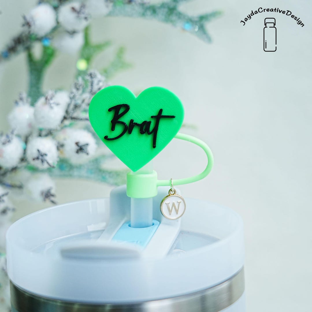 3D Printed Brat Straw Topper,straw Hat for Stanley Cup,straw Cap With ...