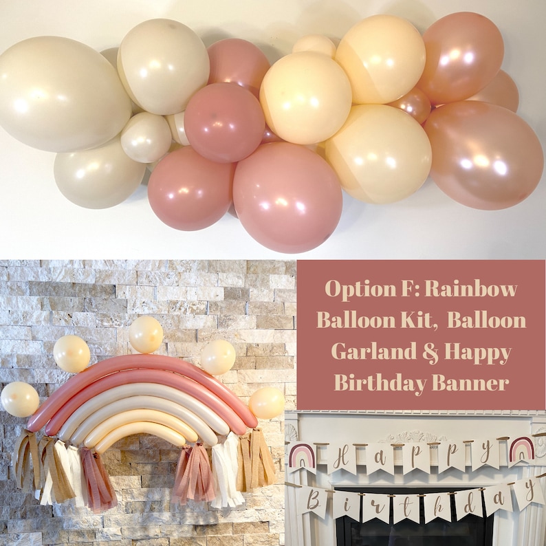 Boho Rainbow Balloon Kit Boho Birthday Balloons Muted | Etsy