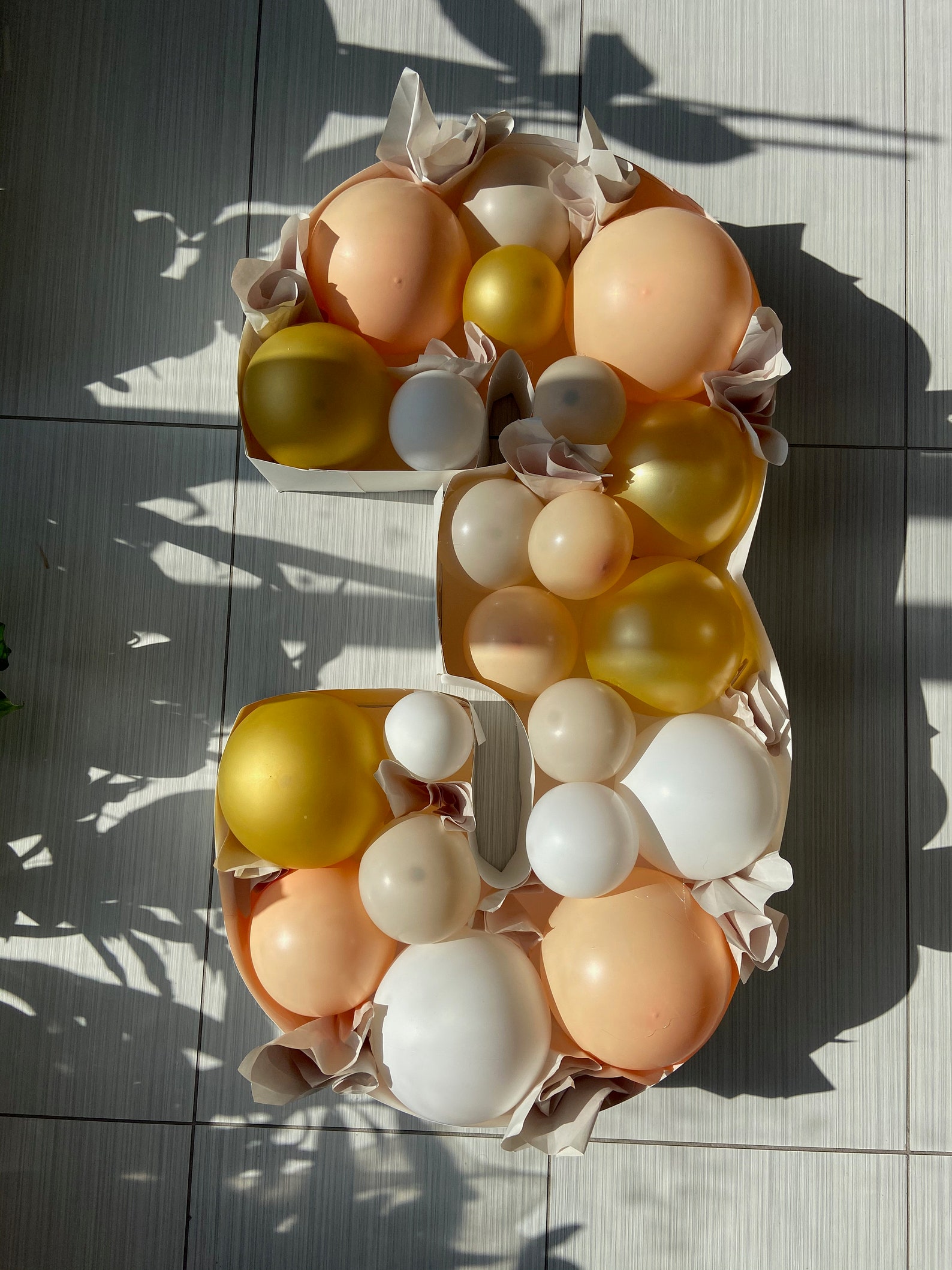 Number 3 Balloon Mosaic Template, Digital Download, 2 Ft, Number Three ...