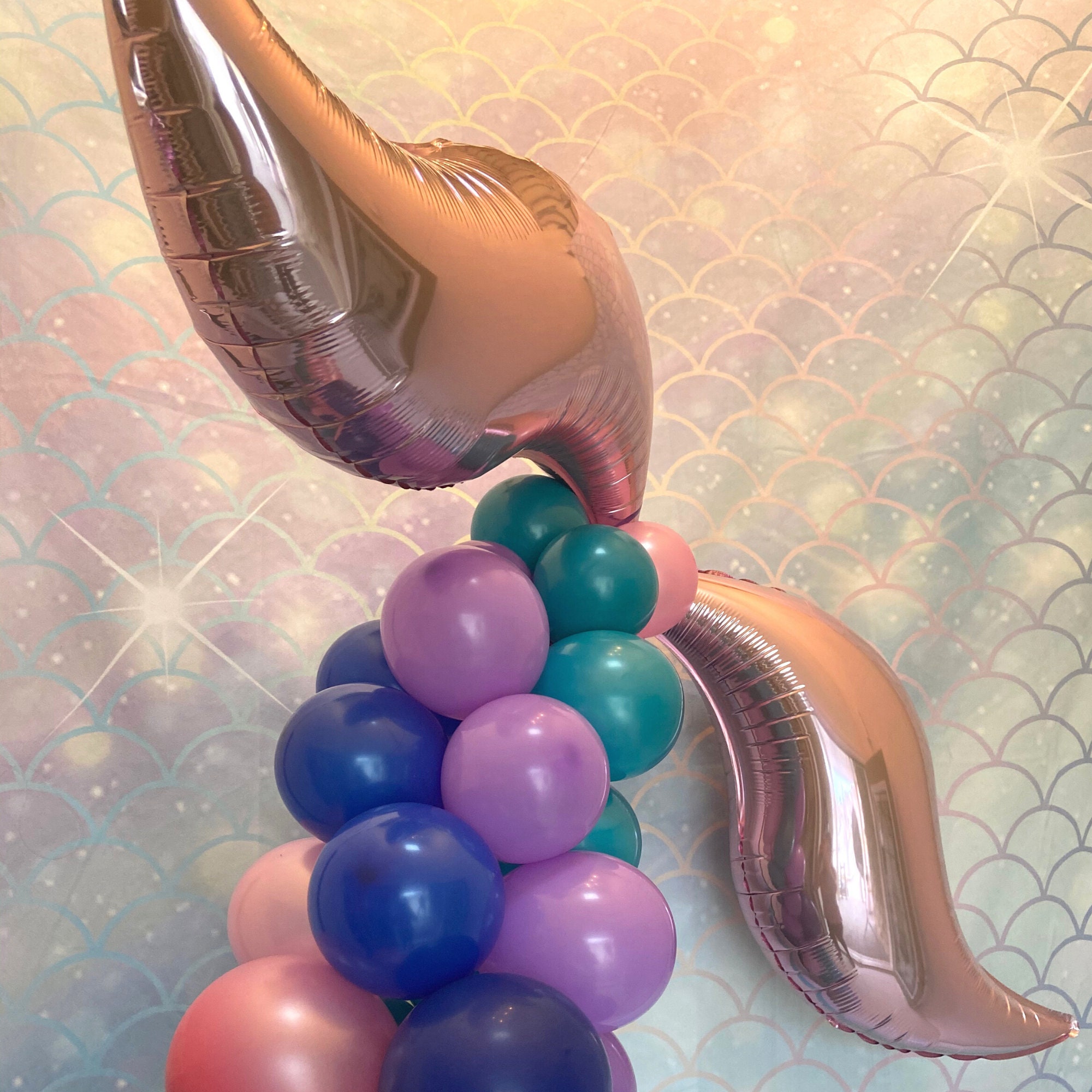 Mermaid Tail Fin Balloon Garland Arch Under the Sea Birthday | Etsy