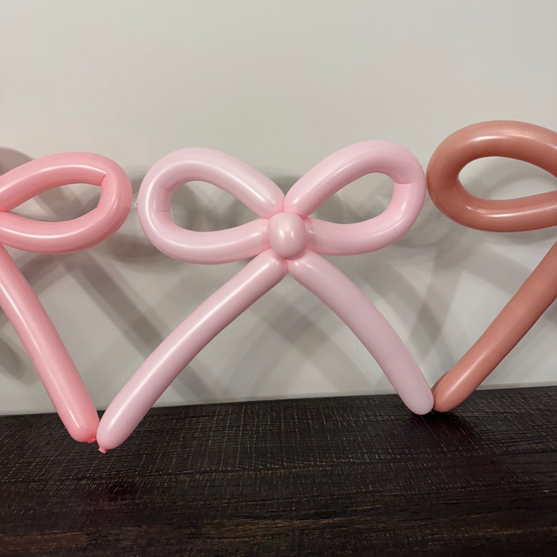 Pink and Mauve Bow Balloons, Coquette Bridal Shower Balloon Garland ...