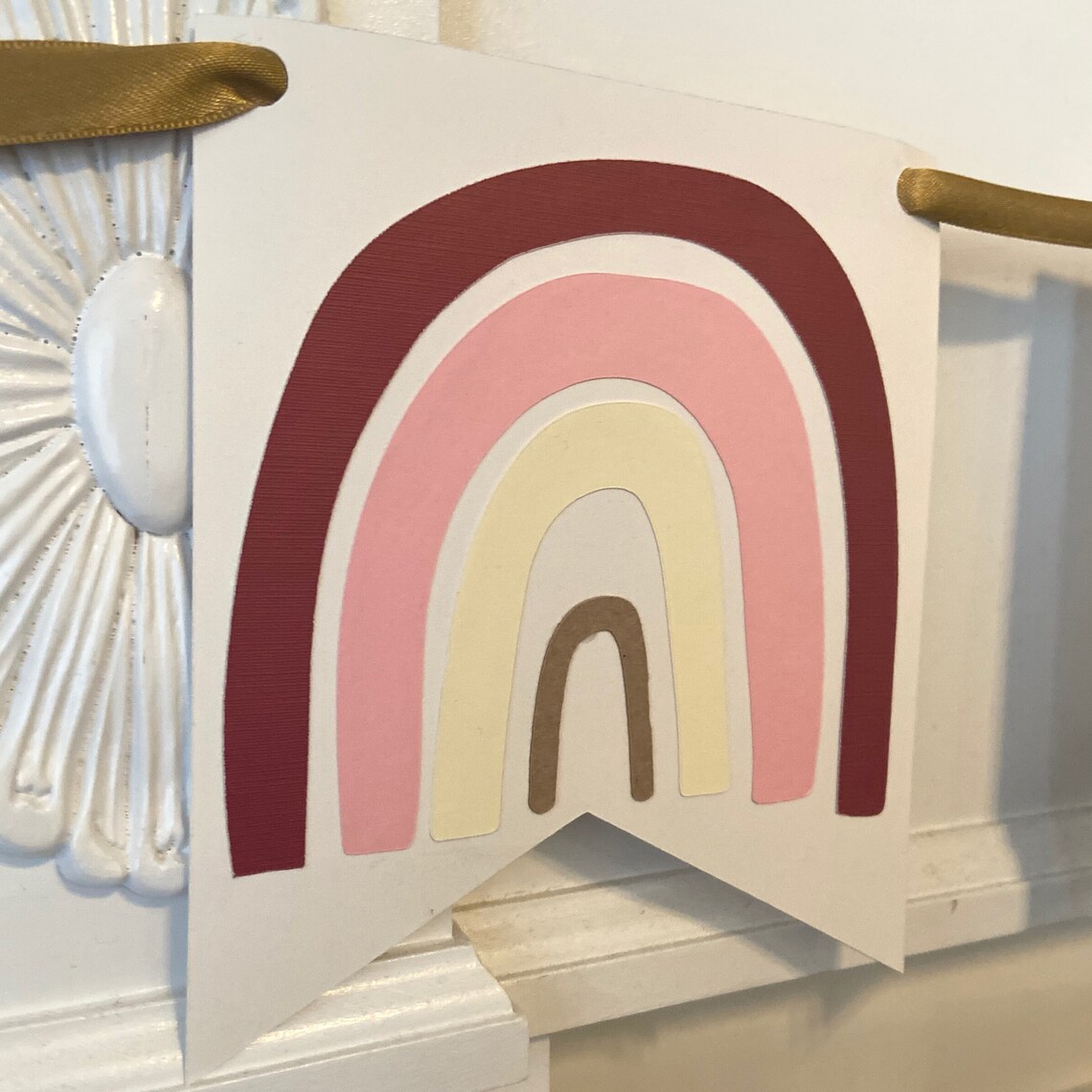 Boho Muted Rainbow Happy Birthday Banner High Chair Banner - Etsy Canada