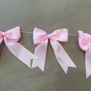Pink Ribbon Bow Party Decor, Bow Bridal Shower Decorations, Coquette ...