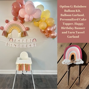 Boho Rainbow Balloon Kit Boho Birthday Balloons Muted Colours Balloons ...
