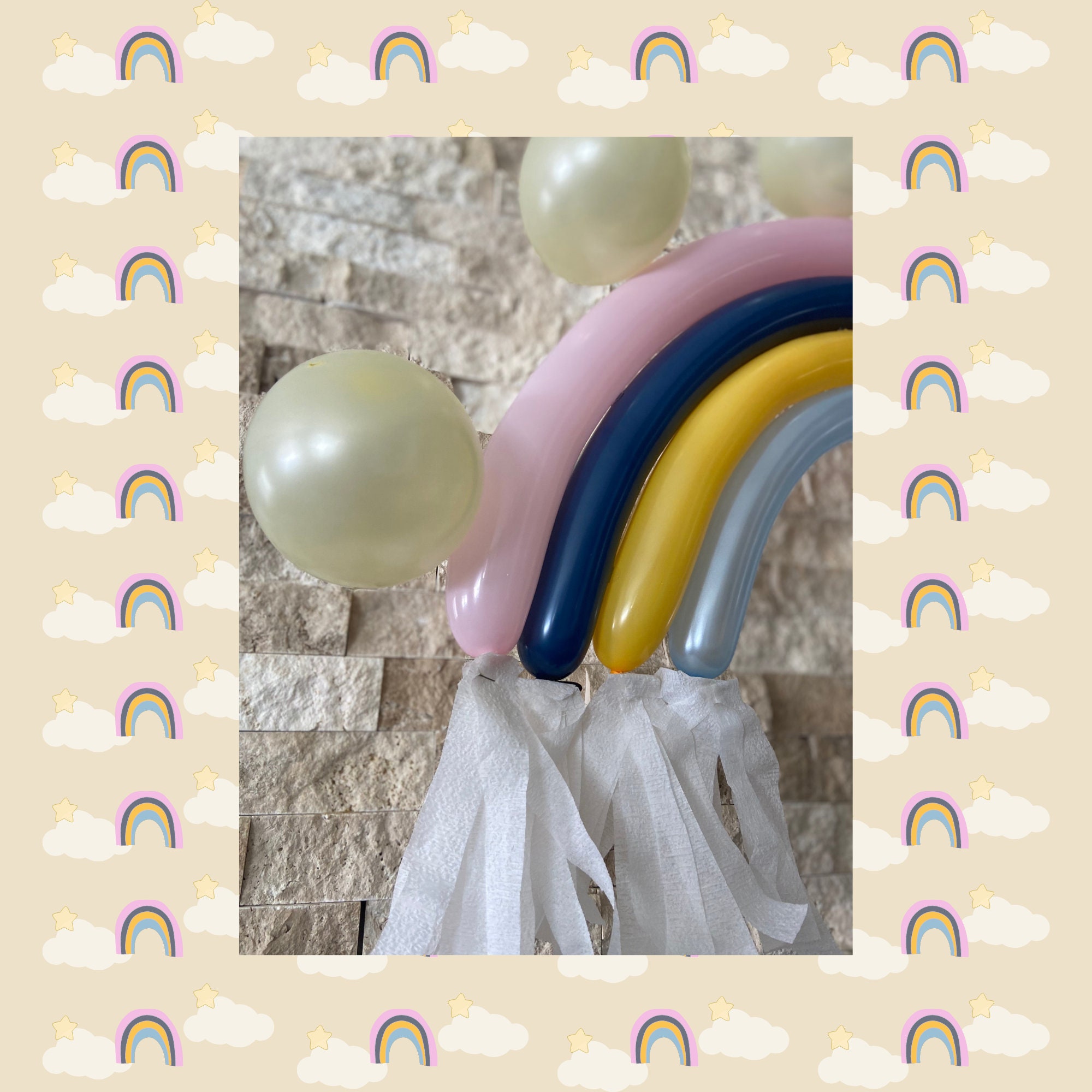 Boho Rainbow Balloon Kit | Boho Birthday Balloons | Muted Colours ...