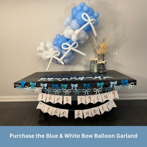 Blue and White Bow Balloons, Something Blue Theme Bridal Shower ...