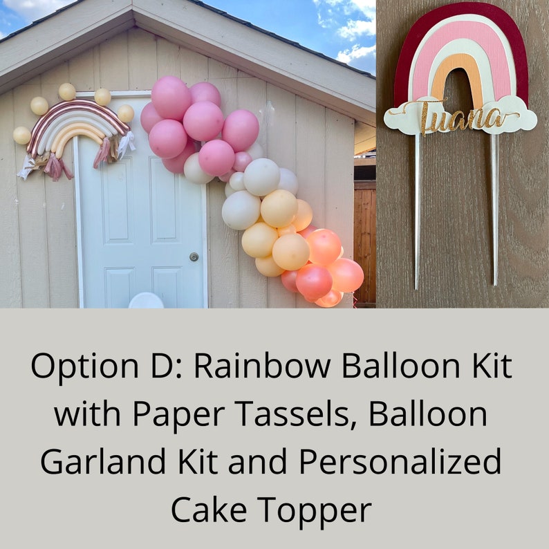 Boho Rainbow Balloon Kit | Boho Birthday Balloons | Muted Colours ...