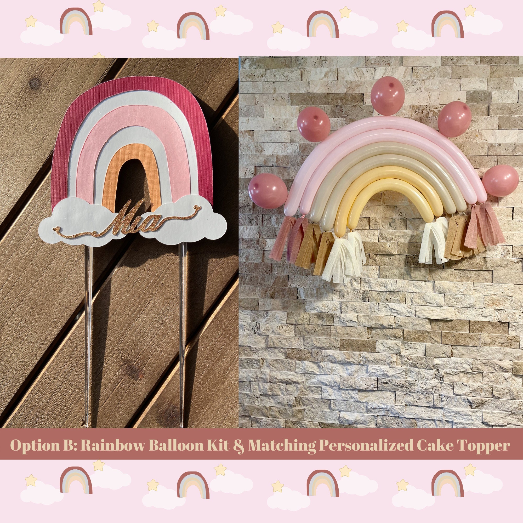 Boho Rainbow Balloon Kit | Boho Birthday Balloons | Muted Colours ...