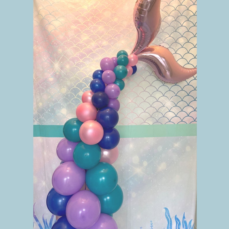 Mermaid Tail Fin Balloon Garland Arch Under the Sea Birthday | Etsy