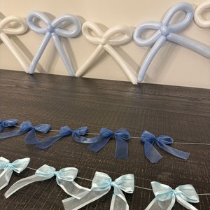 Blue and White Bow Balloons, Something Blue Theme Bridal Shower ...